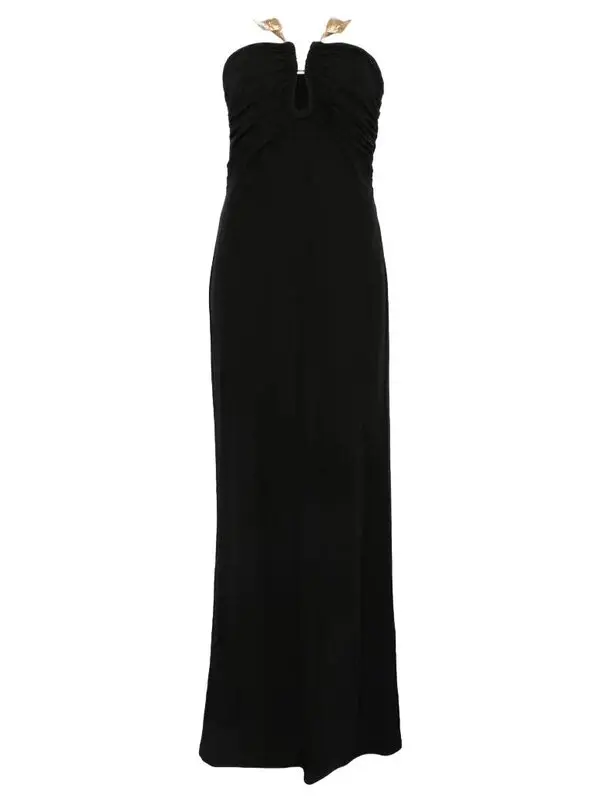 Cult Gaia Emir Floral-detail Maxi Dress - Black