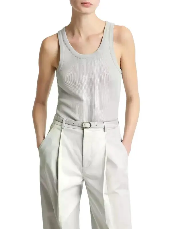 Vince Scoop-neck Tank Top - Grey