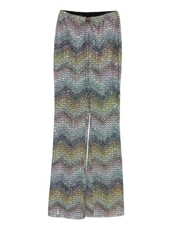Missoni Sequined Flared Trousers - Blue