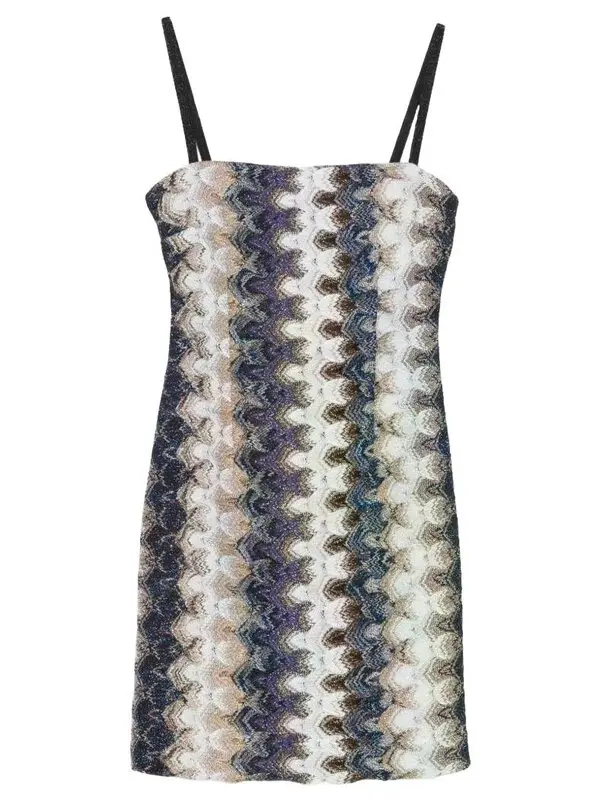 Missoni Chevron Mini Dress - Neutrals