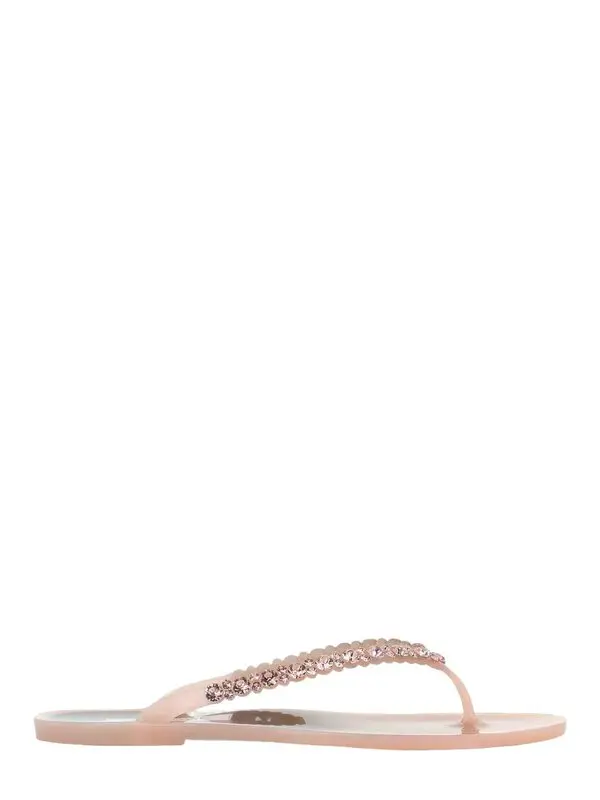 Menghi Crystal-embellished Flip-flops - Pink
