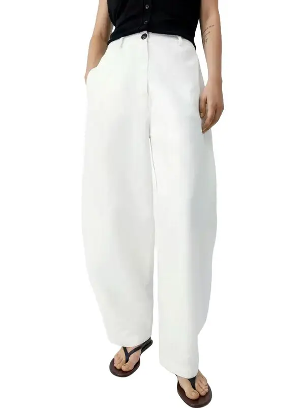 CORDERA Curved Trousers - White