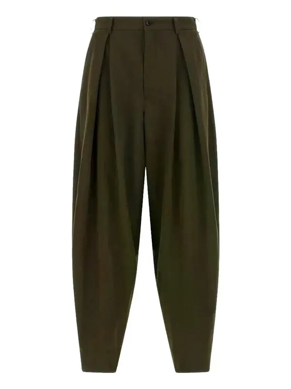 Comme Des Garçons Pleated Trousers - Green