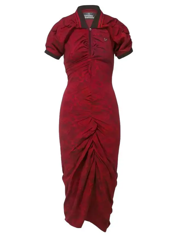 VIVIENNE WESTWOOD Gathered Midi Dress - Red