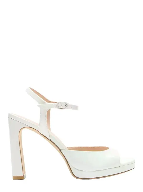 STUART WEITZMAN Babette Ankle-strap Sandals - White