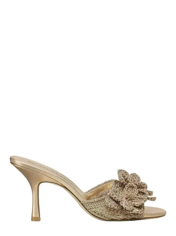 STUART WEITZMAN Lotus Crochet-knit Sandals - Gold