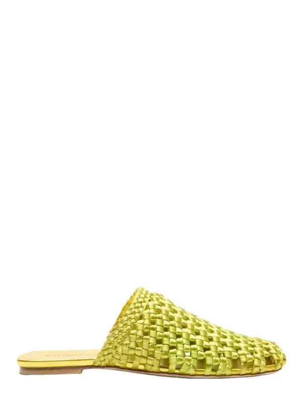 STUART WEITZMAN Marina Interwoven Mules - Green