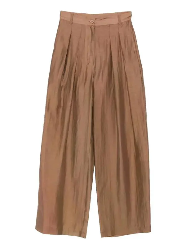 SOLOTRE Pleated Trousers - Neutrals