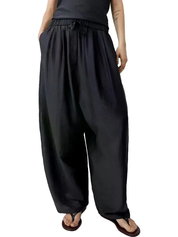 CORDERA Drawstring Trousers - Black