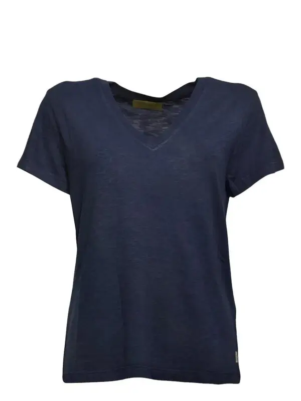 Momoni V-neck T-shirt - Blue