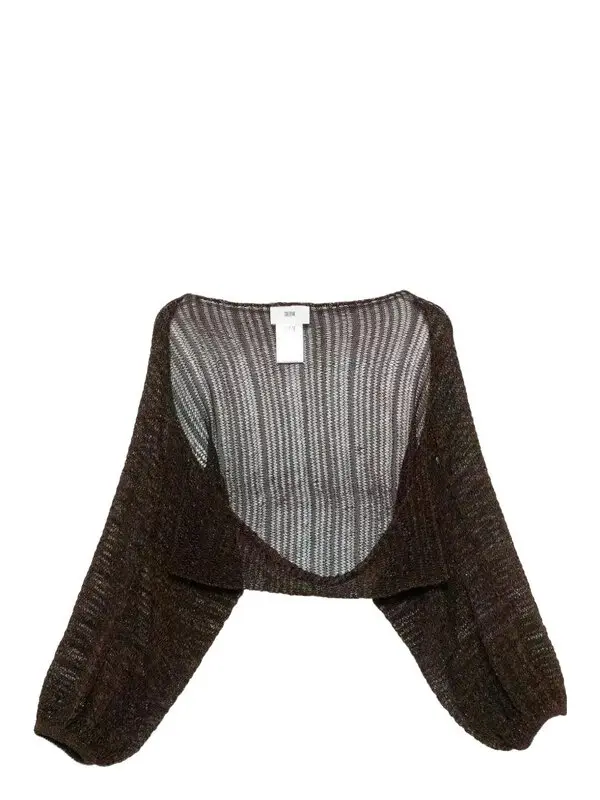 SOLOTRE Long-sleeve Cardigan - Brown
