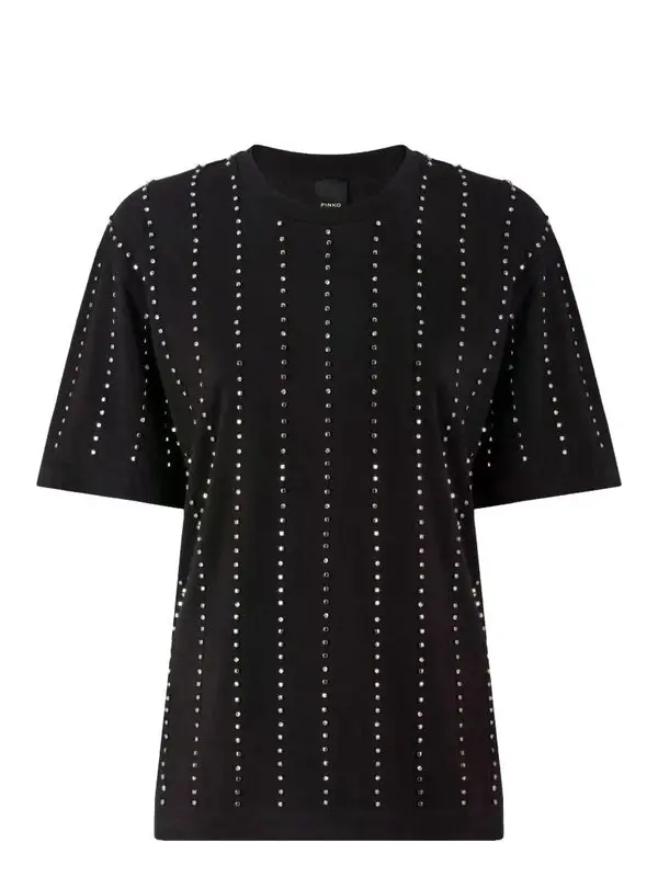 Pinko Studded T-shirt - Black