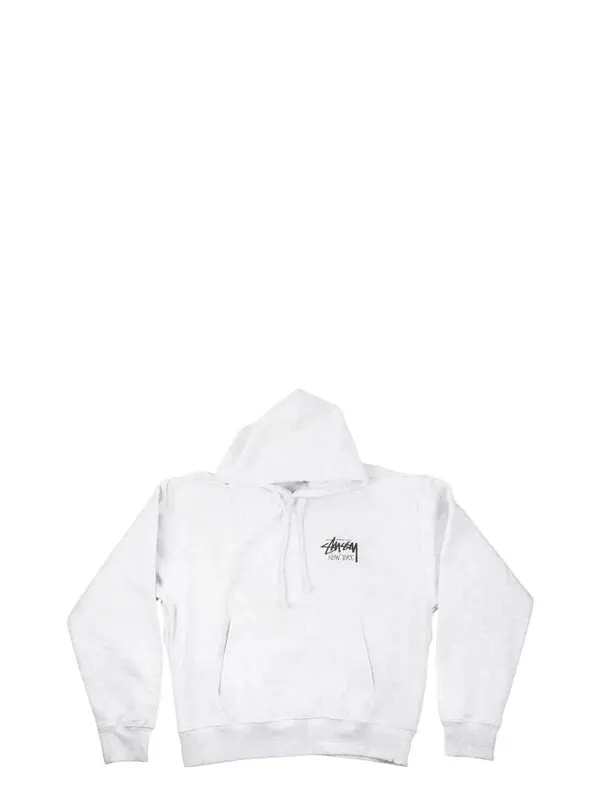 StÜssy Logo Drawstring Hoodie - Grey