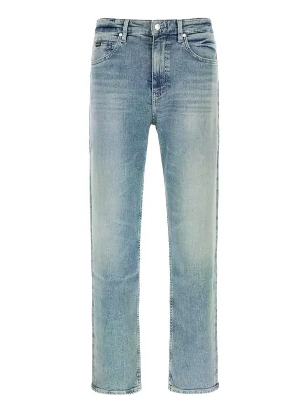 BOSS Five-pocket Stone-washed Jeans - Blue