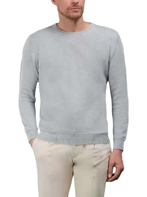 MOORER Orvieto Round-neck Sweater - Grey
