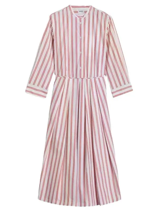Aspesi Striped Shirt Dress - White