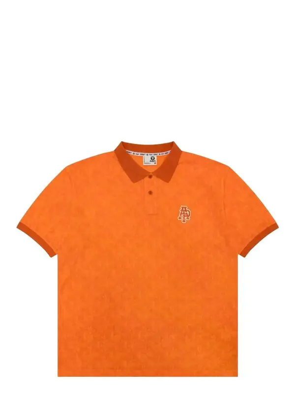 AAPE BY *A BATHING APE Buttoned Logo-patch Polo Shirt - Orange