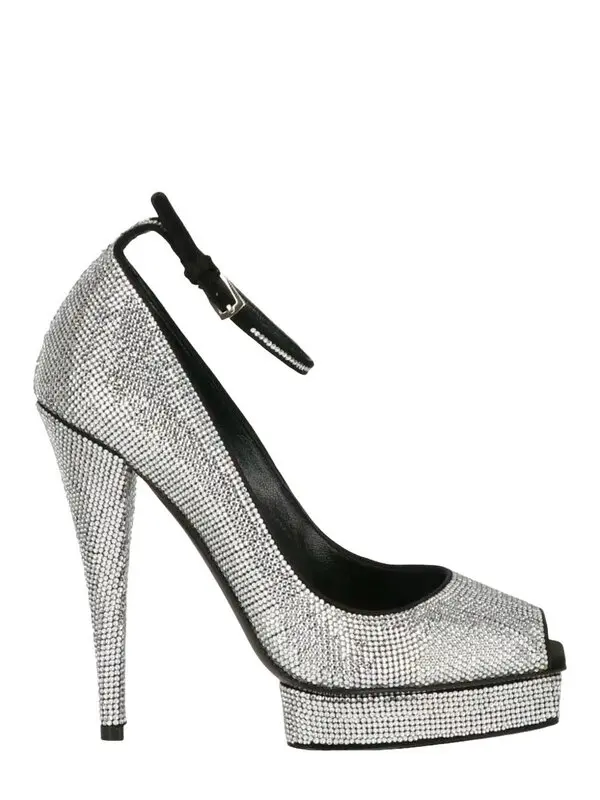 TOM FORD Crystal-embellished Platform Sandals - Silver