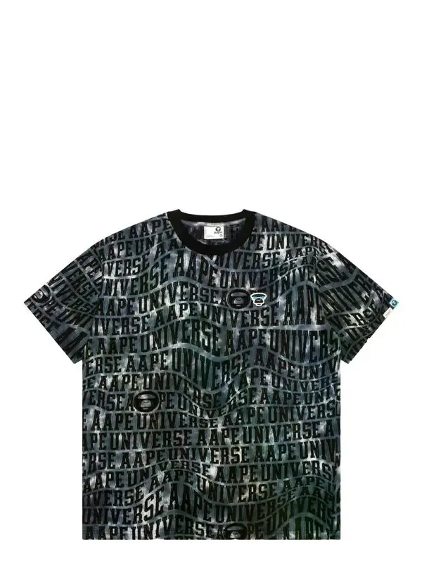 AAPE BY *A BATHING APE Patterned Crewneck T-shirt - Grey