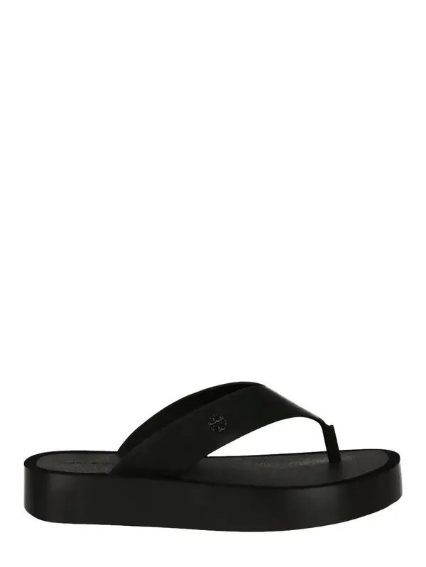 Tory Burch Platform Flip Flops - Black