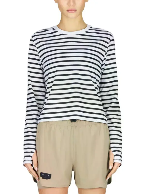 UNNA Striped Long-sleeve T-shirt - White