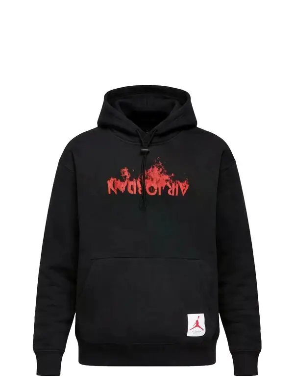 JORDAN Graphic-print Drawstring Hoodie - Black
