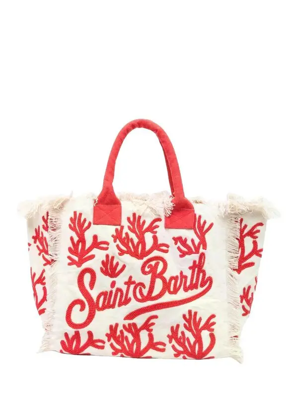 MC2 SAINT BARTH Logo-embroidered Tote Bag - Neutrals