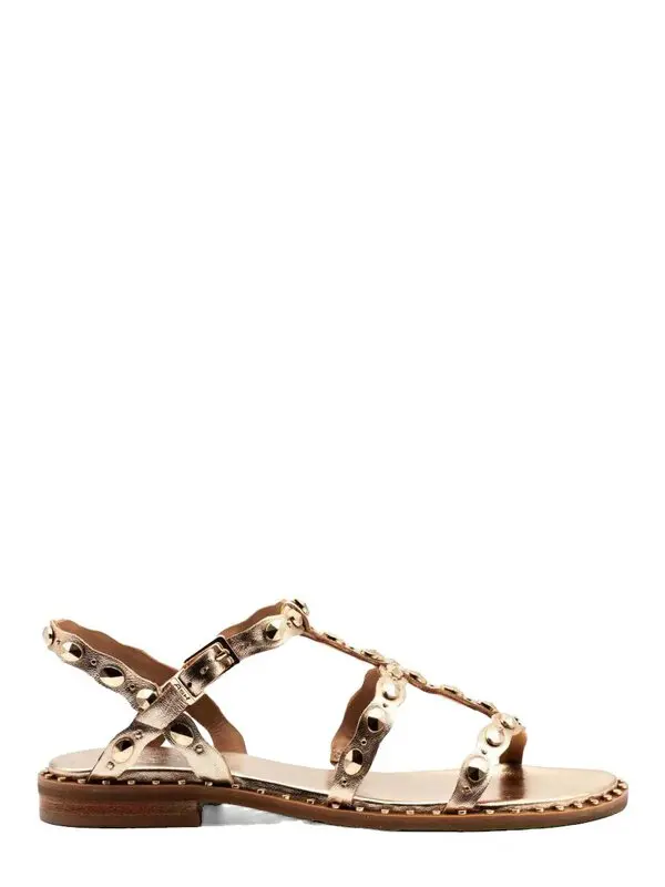 Ash Studded Strap Sandals - Gold