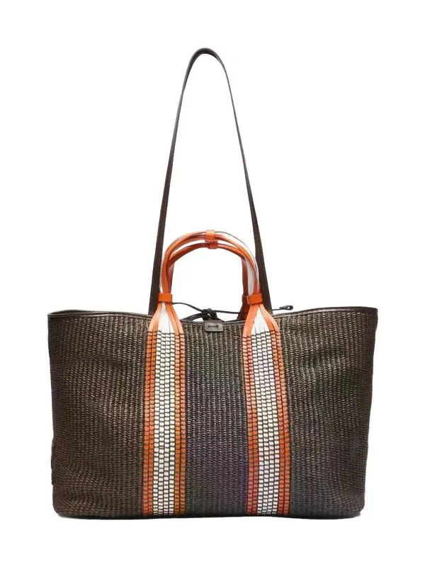 Casadei Amalfi Woven Shoulder Bag - Brown
