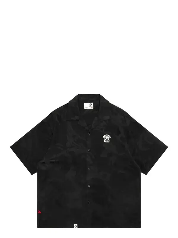 AAPE BY *A BATHING APE Embroidered Logo Shirt - Black