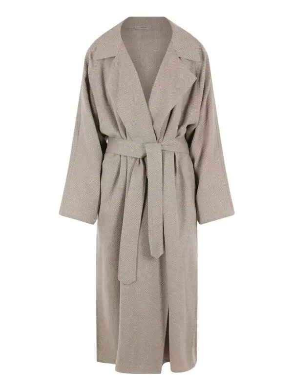 Dusan Belted Coat - Neutrals