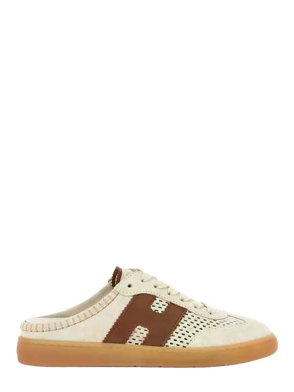 Hogan Perforated Sneaker Mules - Neutrals
