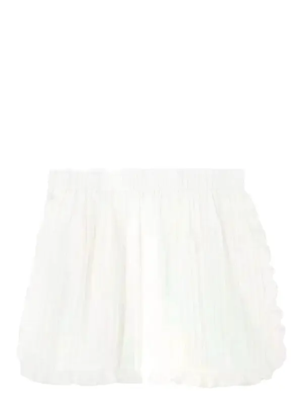 Claudie Pierlot Lace-trim Pleated Shorts - White