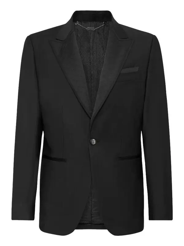 BILLIONAIRE Buttoned Blazer - Black