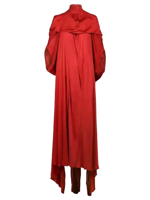 Valentino Garavani High-neck Draped Maxi Dress - Red