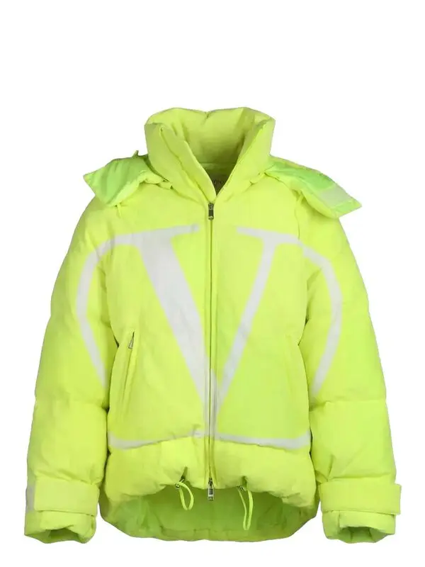 Valentino Garavani Logo-print Hooded Jacket - Yellow