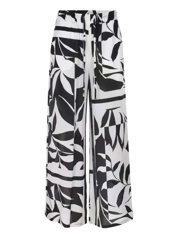 Max Mara Floral-print Palazzo Pants - White