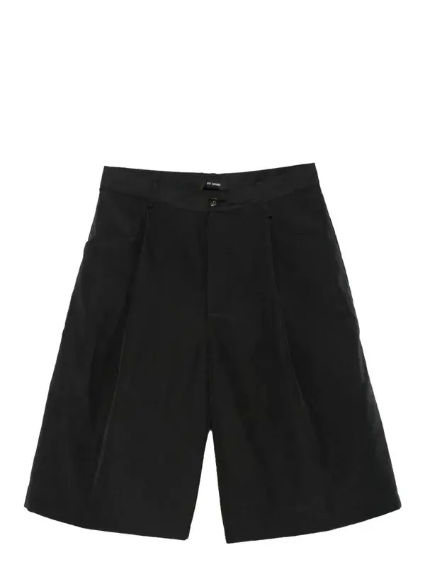 WILLY CHAVARRIA Pleated Bermuda Shorts - Black