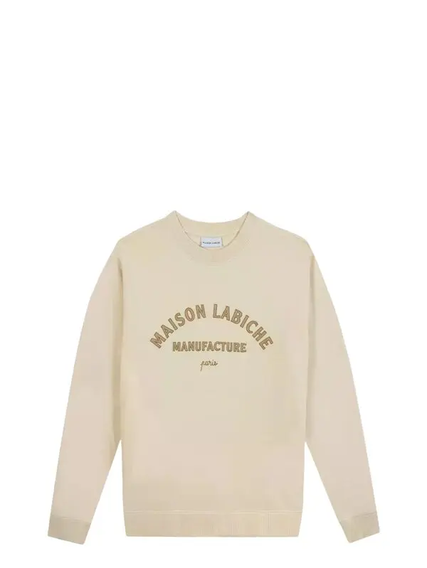 Maison Labiche Logo-embroidered Sweatshirt - Neutrals
