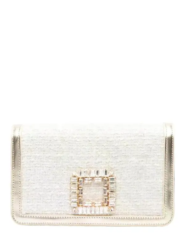 Roberto Festa Jeweled Tilda Shoulder Bag - Neutrals