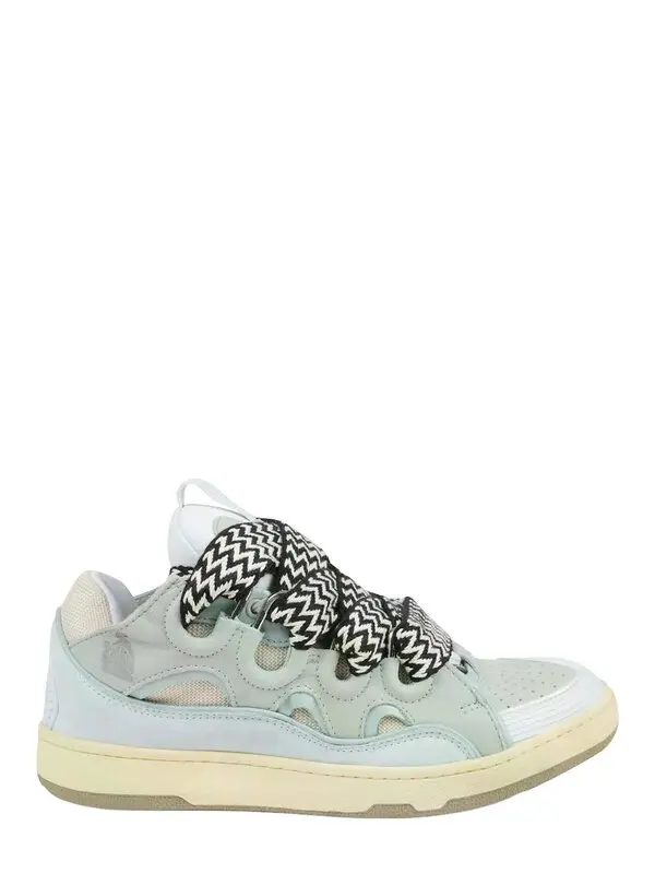 LANVIN Curb Micro-perforated Sneakers - Blue