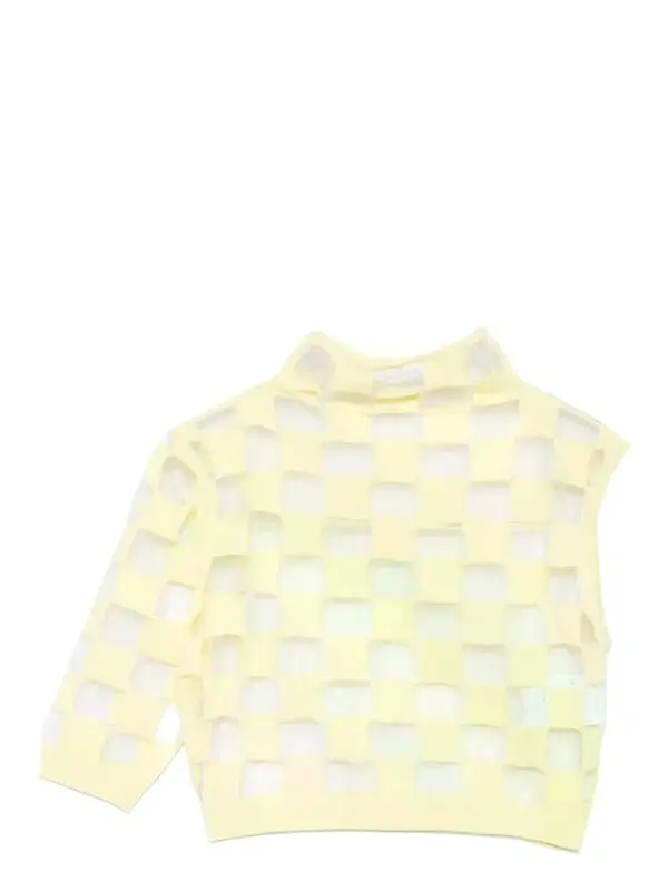 Max Mara Openwork Short-sleeve Top - Yellow