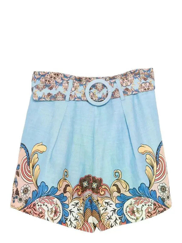 WE ARE KINDRED Evelyn Belted Shorts - Blue