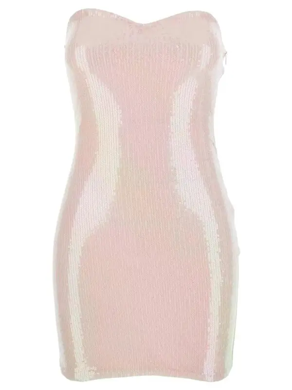 TWENTY FOURHAITCH Sequin-embellished Mini Dress - Pink