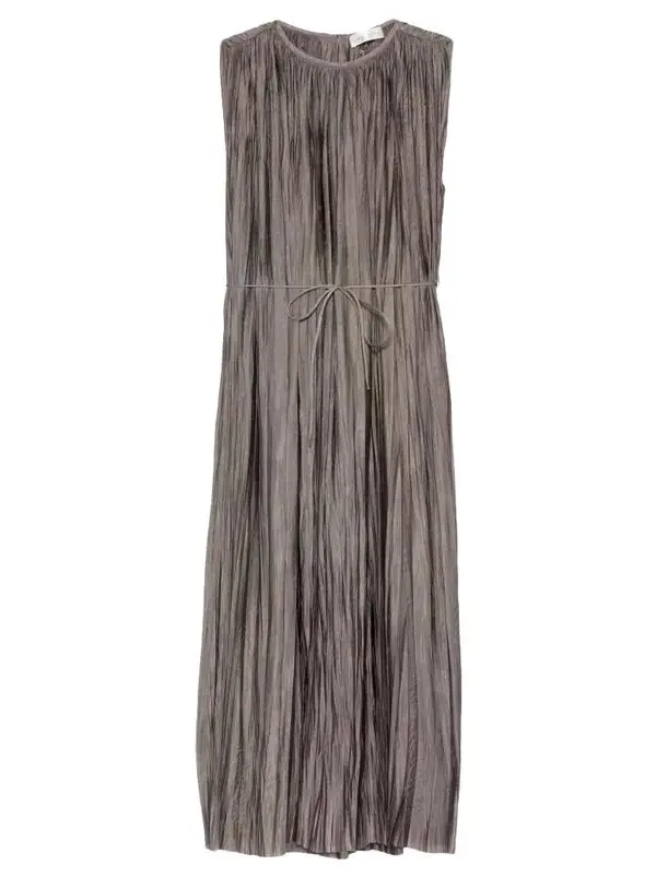 ROBERTO COLLINA Pleated Maxi Dress - Brown