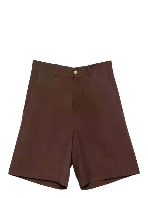 P.a.r.o.s.h Button Shorts - Brown