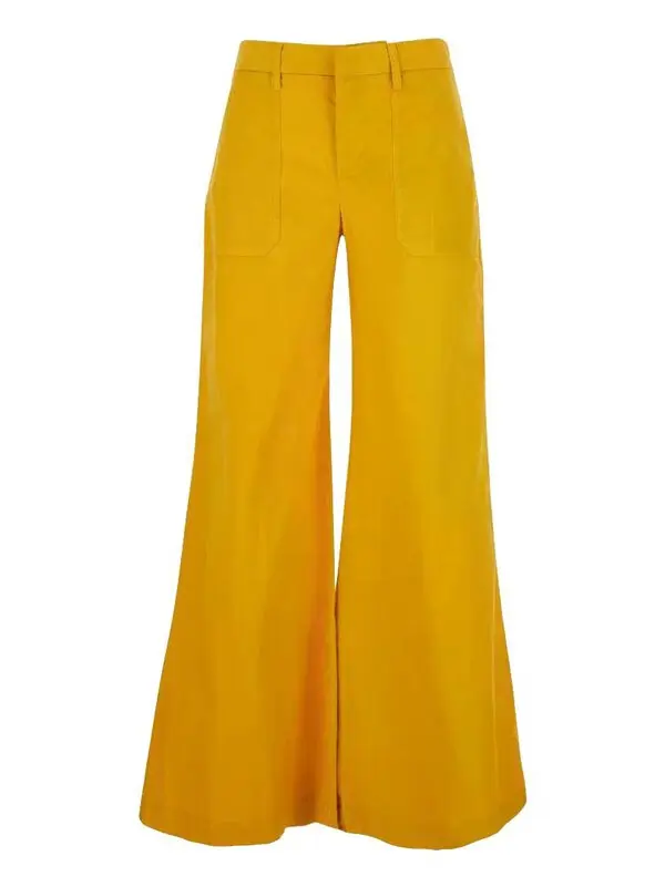 MERCI Side-pockets Palazzo Pants - Yellow