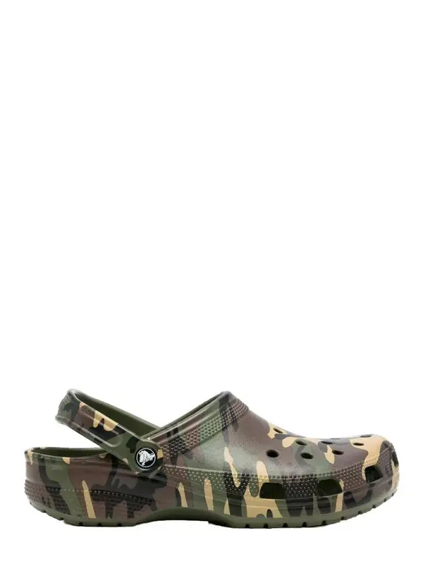 CROCS Classic Camouflage Clogs - Green