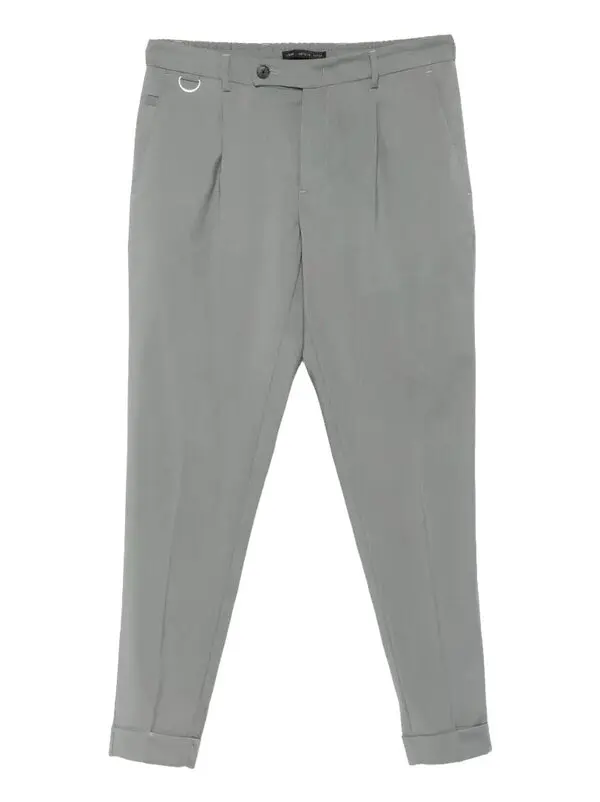 LOW BRAND D-ring Pleated Trousers - Grey