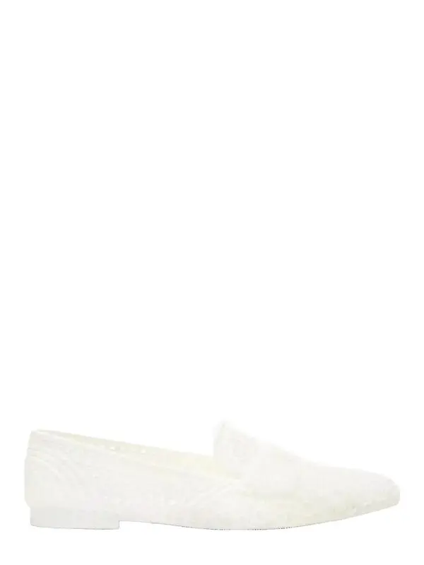 Casadei Tonal-effect Braided Loafers - White